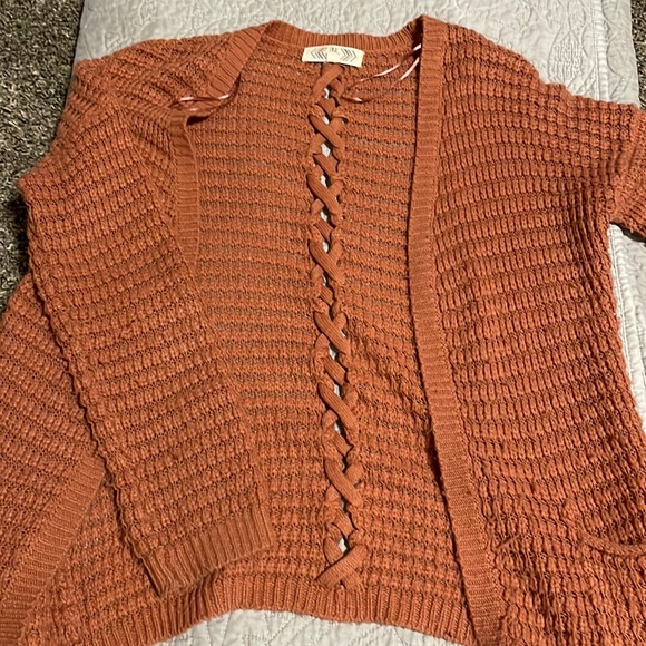 Pink Rose | Sweaters | Braided Back Knit Sweater | Poshmark